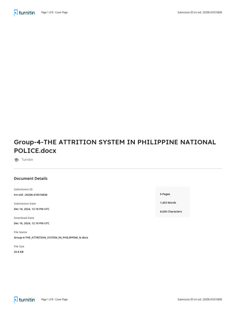 Ai-group-4-The Attrition System in Philippi | PDF | Turnitin
