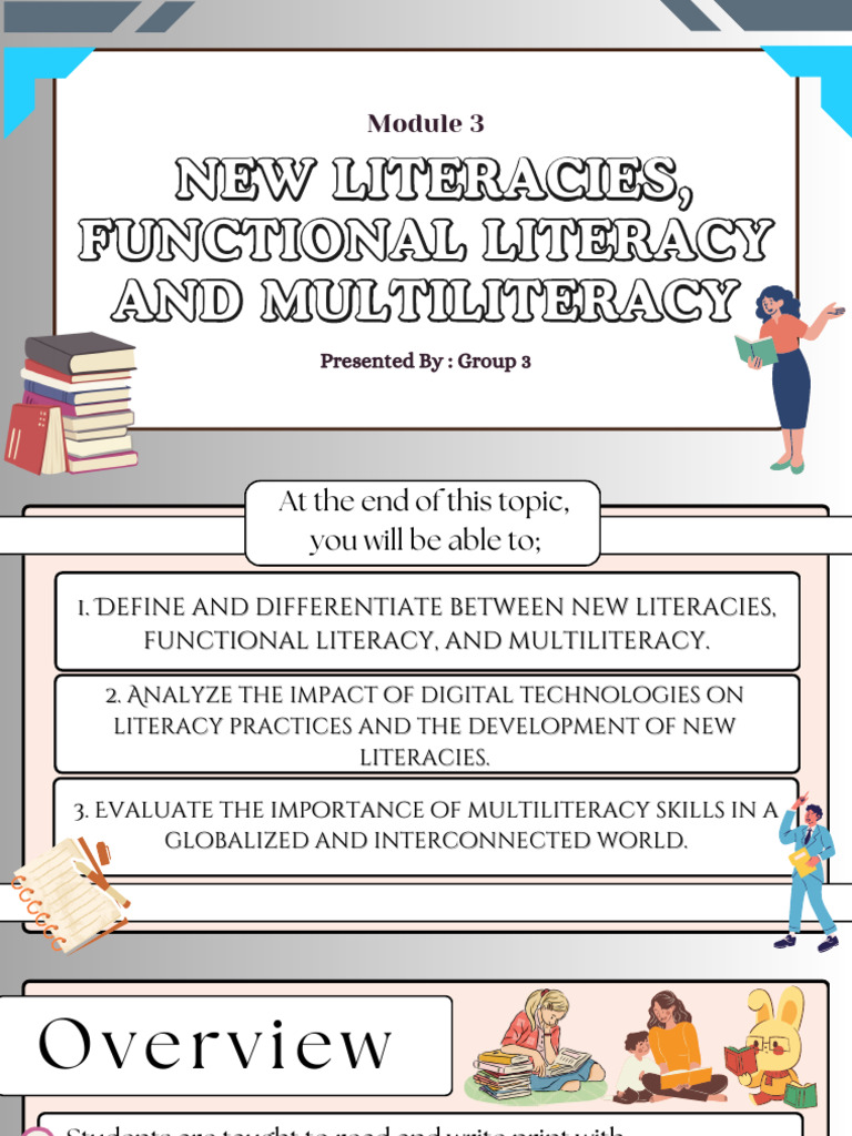 New Literacies Functional Literacy and Multiliteracy | PDF | Literacy ...