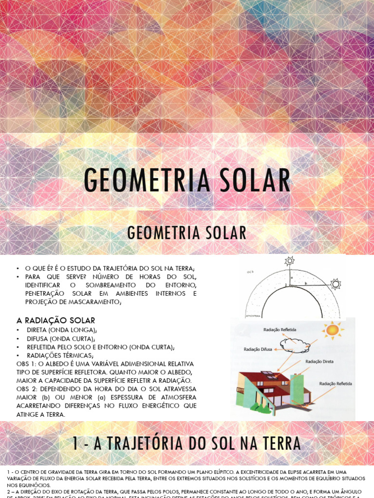 Geometria Solar Parte I | PDF | Terra | Sol