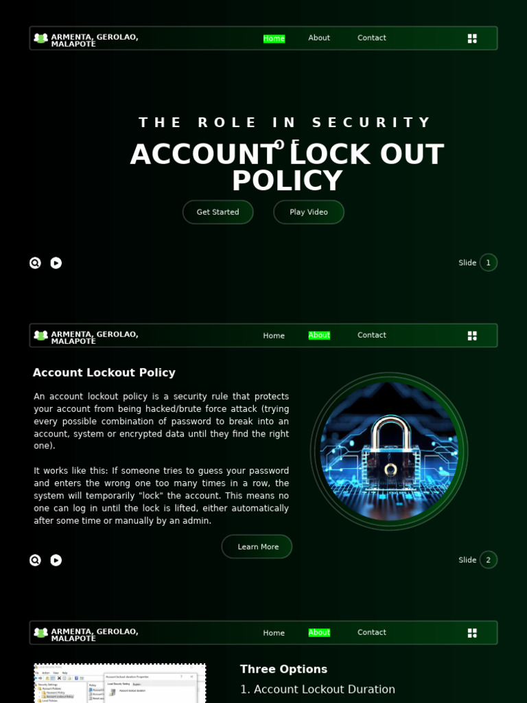 Account Lockout Policy | PDF | Password | Denial Of Service Attack