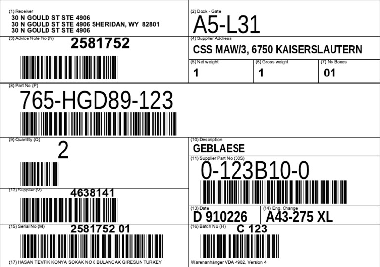 VDA 4902 Version 4 Specifications | PDF