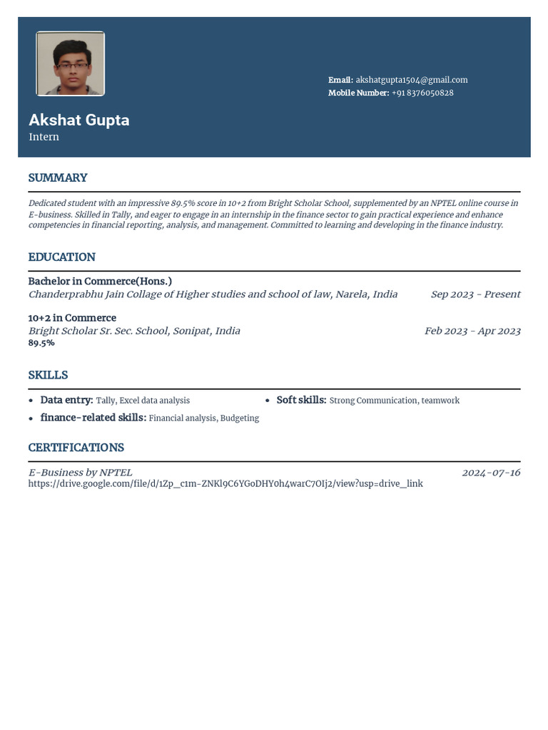 Akshat - Gupta - Resume Final | PDF