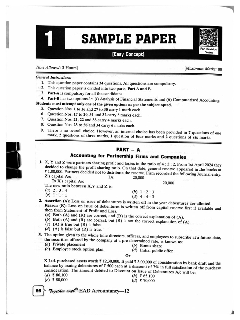 12 ACCT SQP Without Solutions | PDF