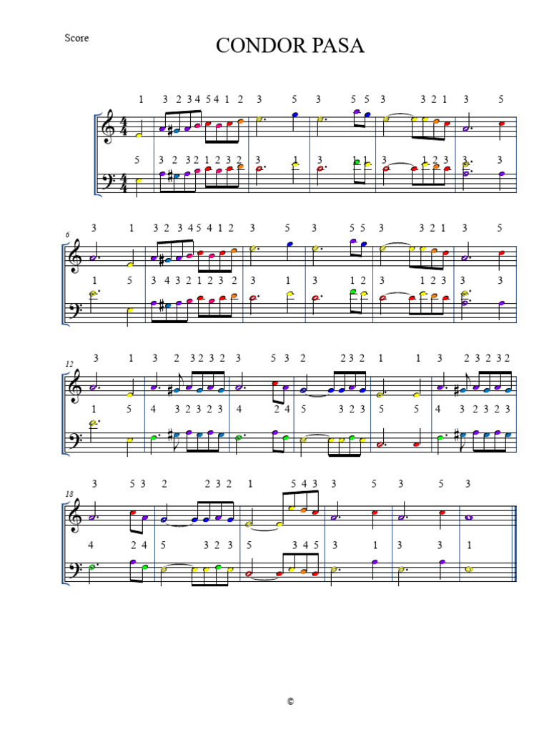 CONDOR PASA - PIANO | PDF