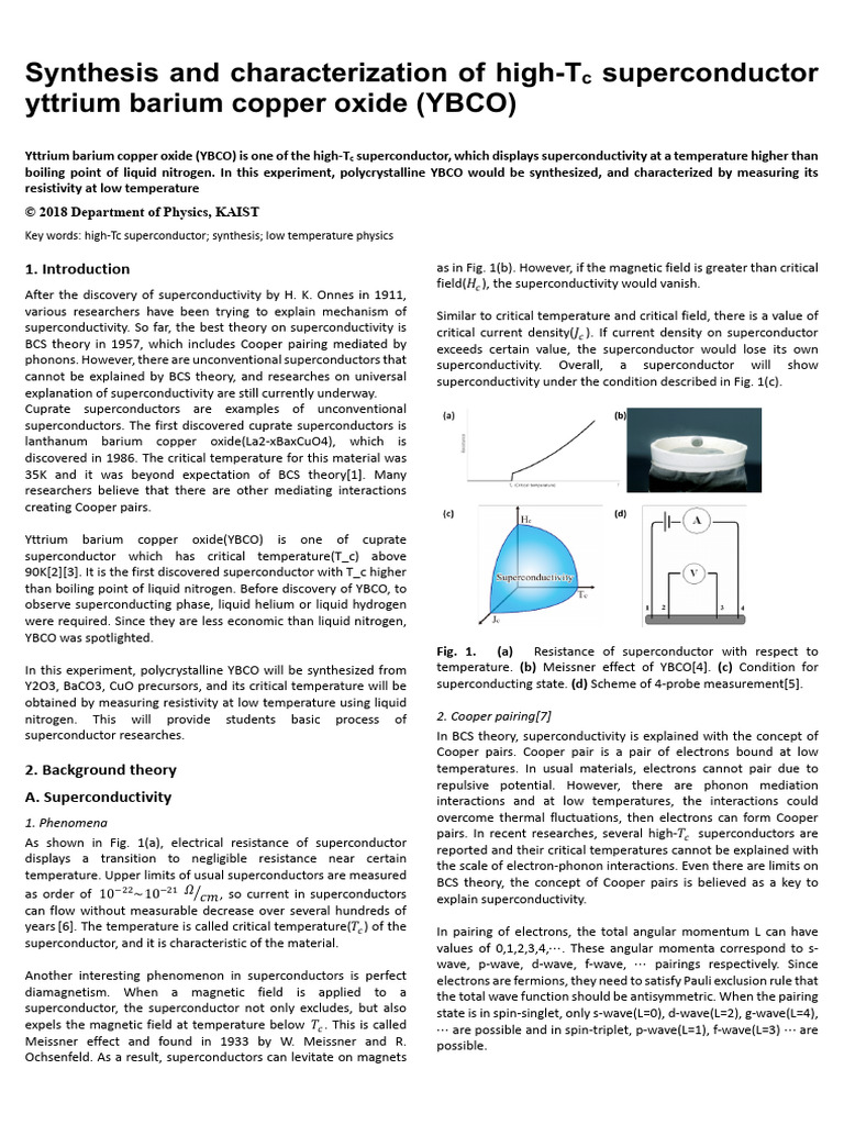5. YBCO sample growth | PDF | Superconductivity | High Temperature Superconductivity