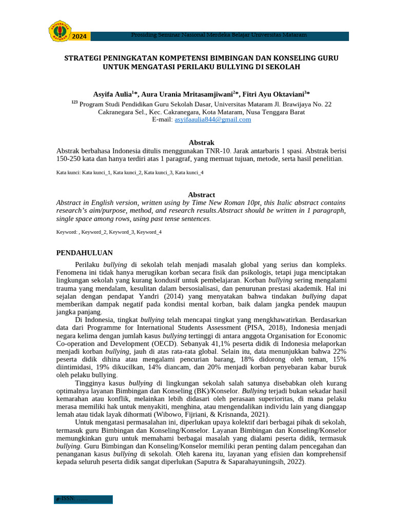 Template Fullpaper-Semnas MBKM Unram 2024 | PDF