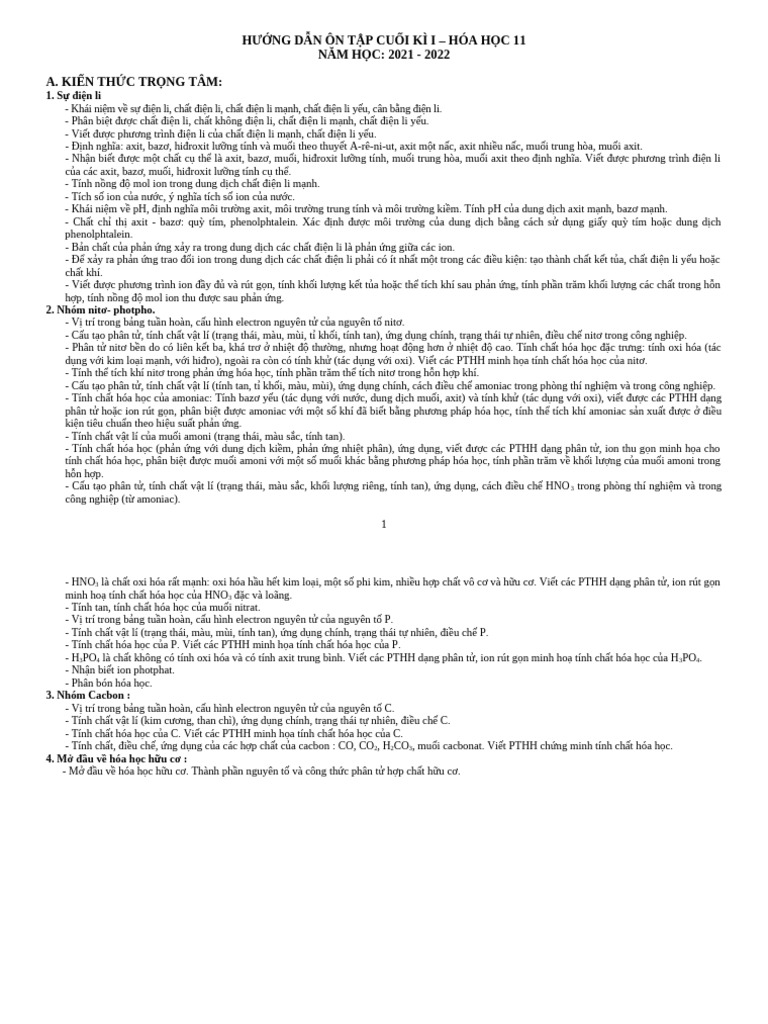 11-ĐỀ CƯƠNG CKI (21-22) | PDF