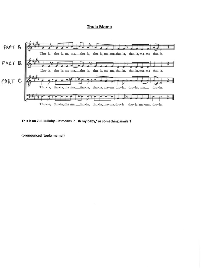Thula-Mama-Sheet-music | PDF