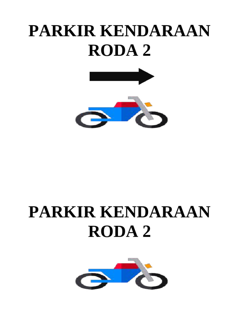 Rambu Parkir Kendaraan | PDF