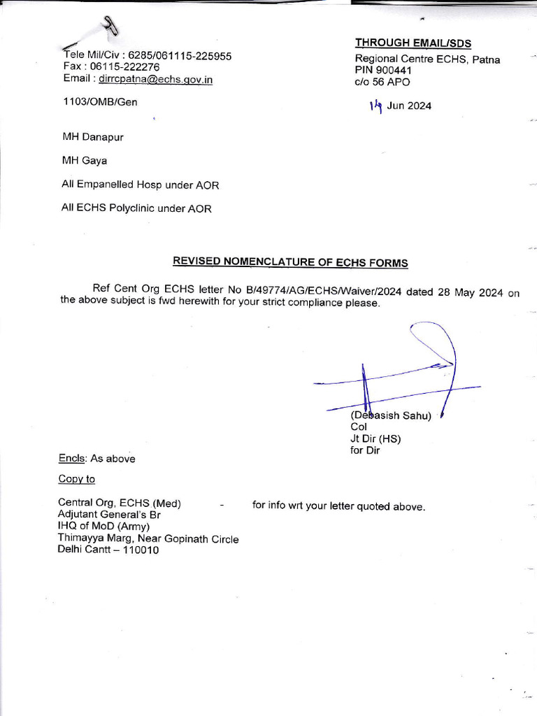 Revised Nomenclature of Echs Forms-2 | PDF