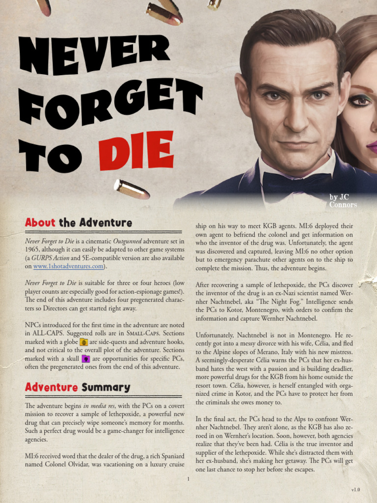 Never Forget To Die Outgunned | PDF | Espionage