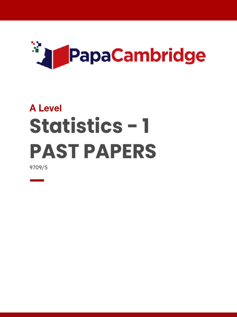 As Level Statistics p1 Past Papers | PDF