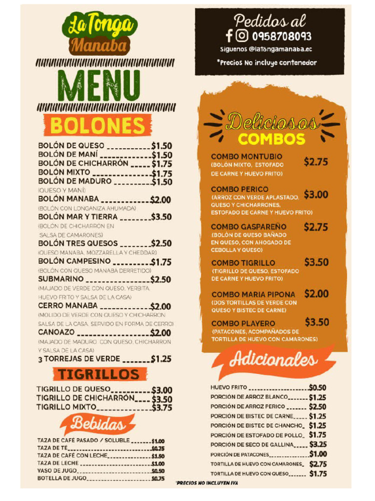 menu tongas 2 | PDF