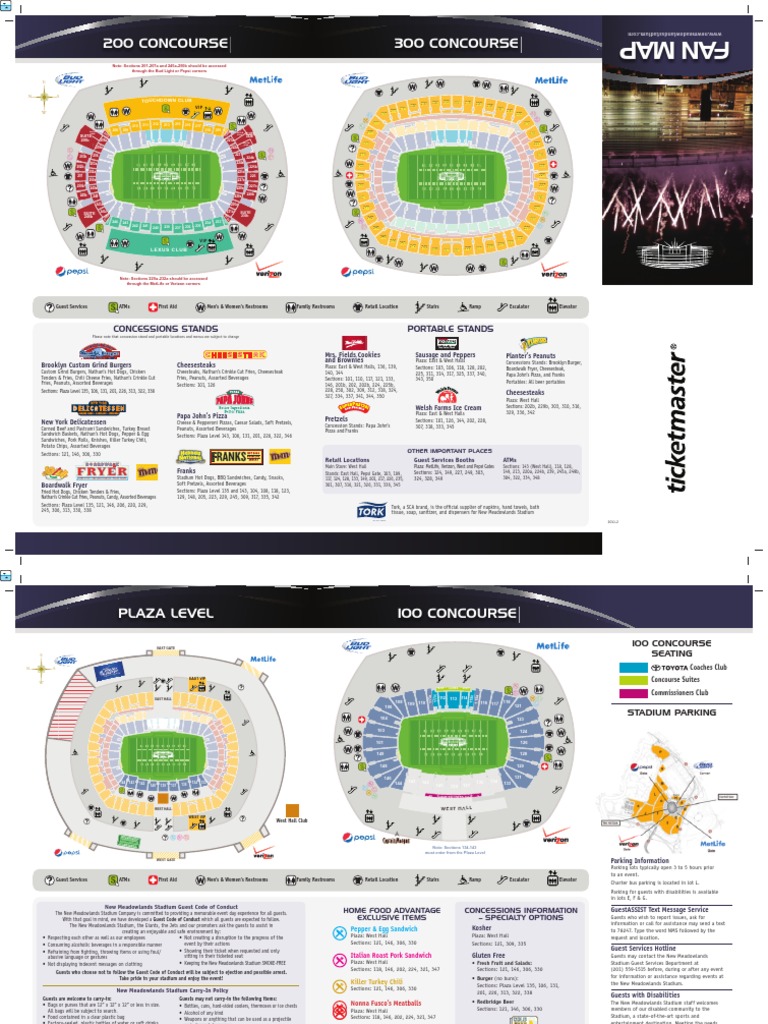 Stadium Map | PDF | Hamburgers | French Fries