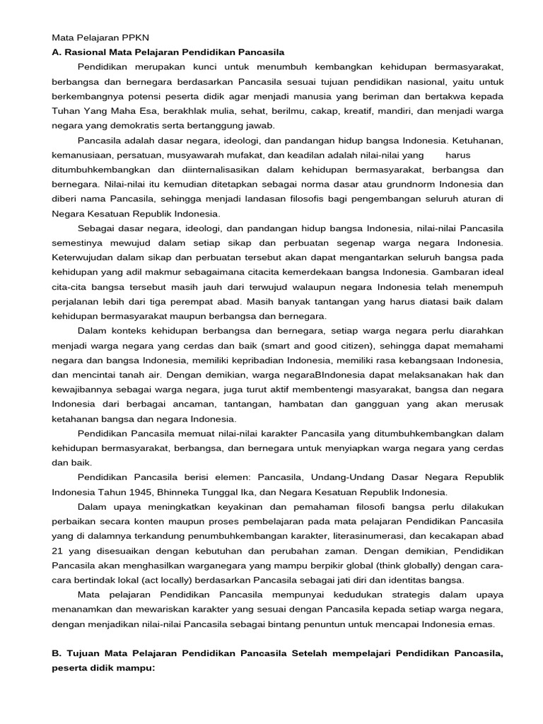 CP PPKN FASE A | PDF