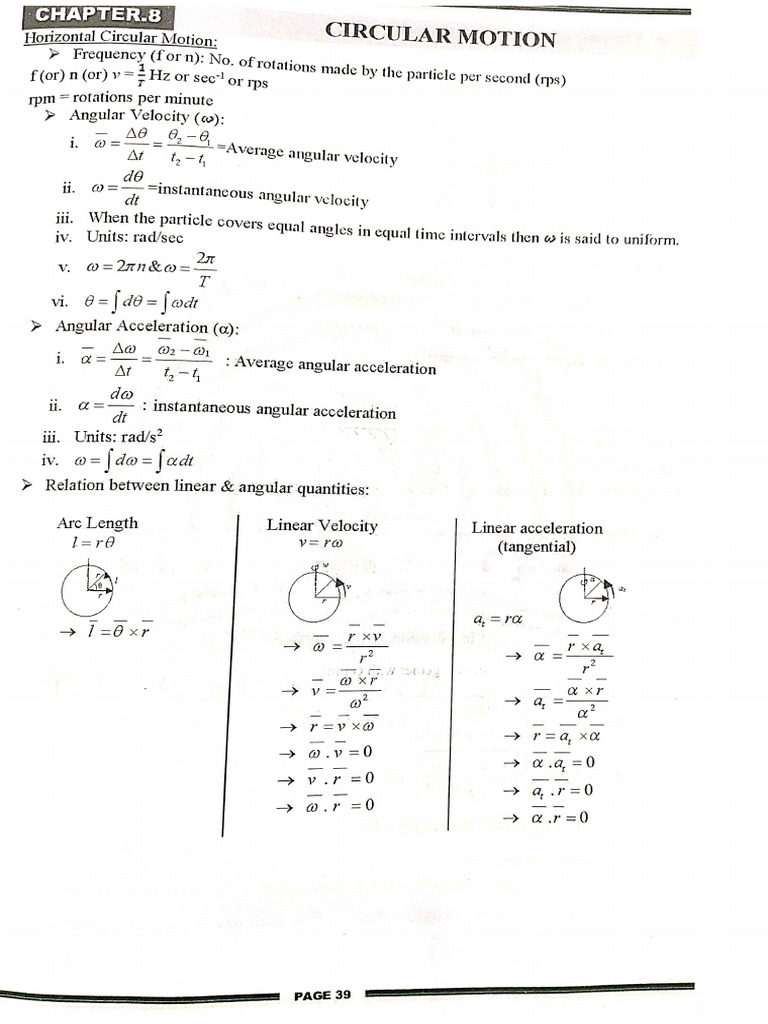 Circular Motion core concepts | PDF