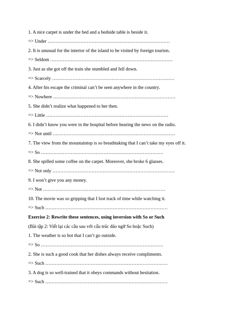 Inversion Exercise | PDF