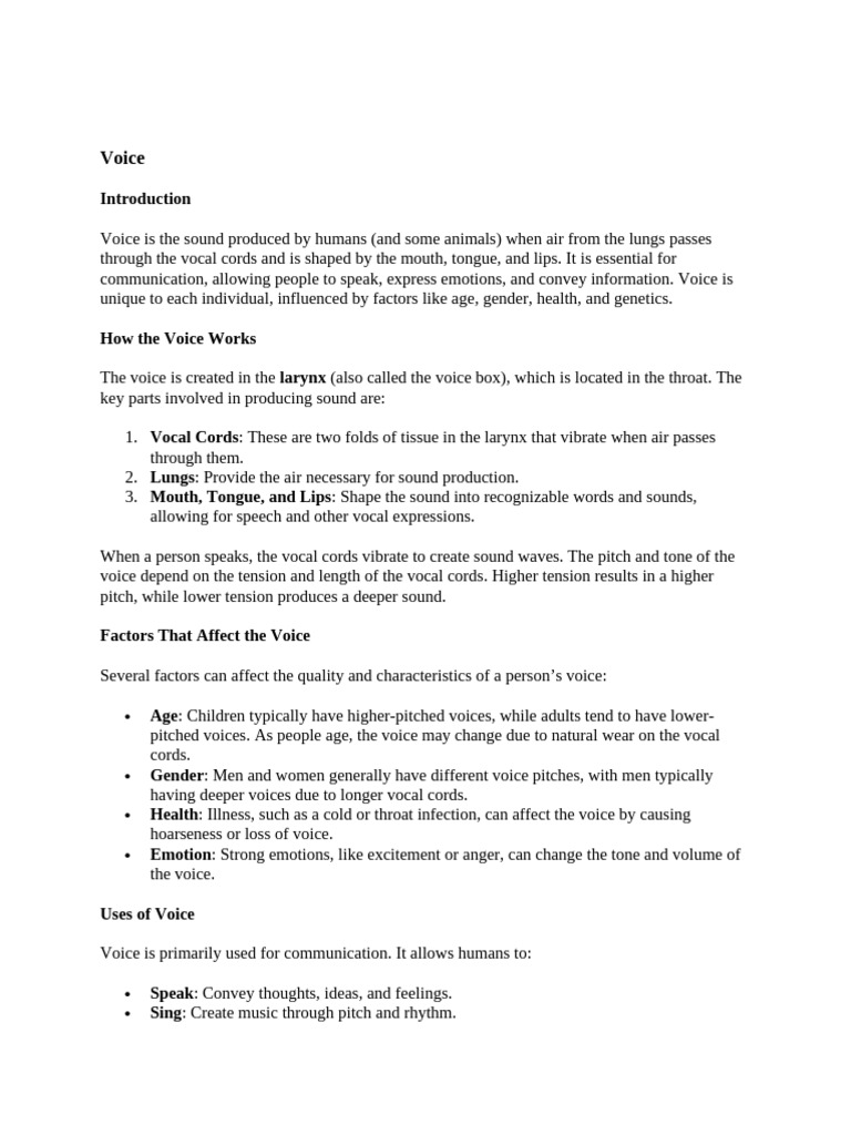 Voice Report | PDF