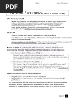 General Exceptions | PDF | Burden Of Proof (Law) | Insanity Defense