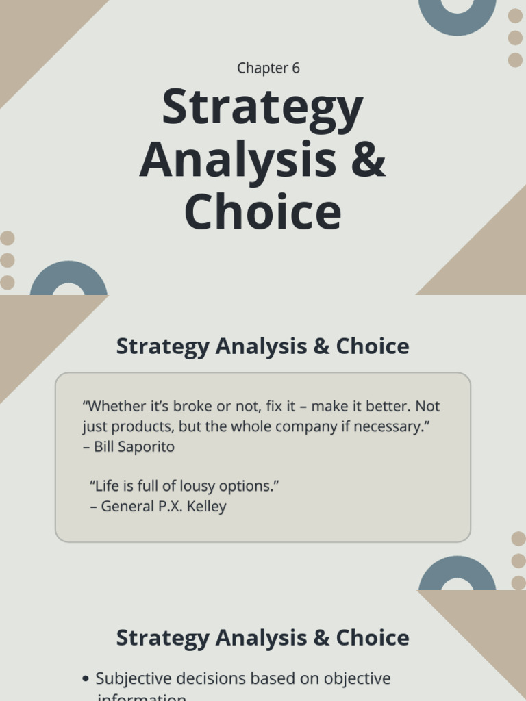 Chapter 6 - Strategic Management | PDF | Swot Analysis | Business