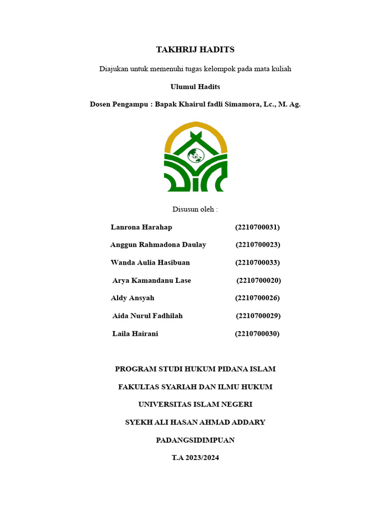 Panduan Lengkap Takhrij Hadits | PDF