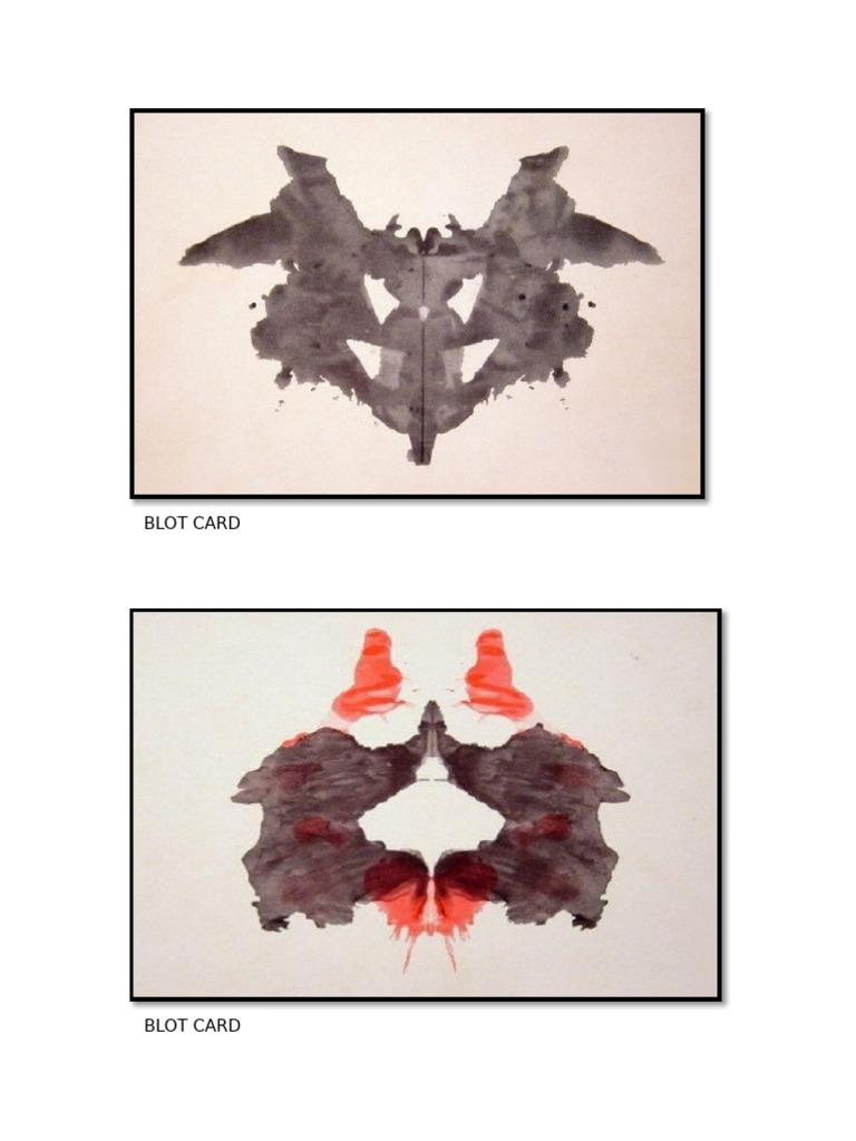 Inkblots Card (Rorschach) | PDF