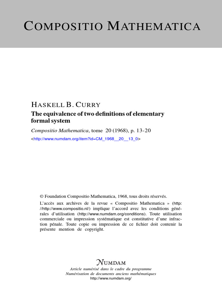 The equivalence of two definitions of elementary formal system | PDF | Theorem | Axiom
