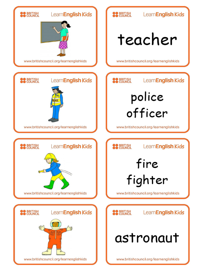 Flashcards Jobs Set 1 | PDF