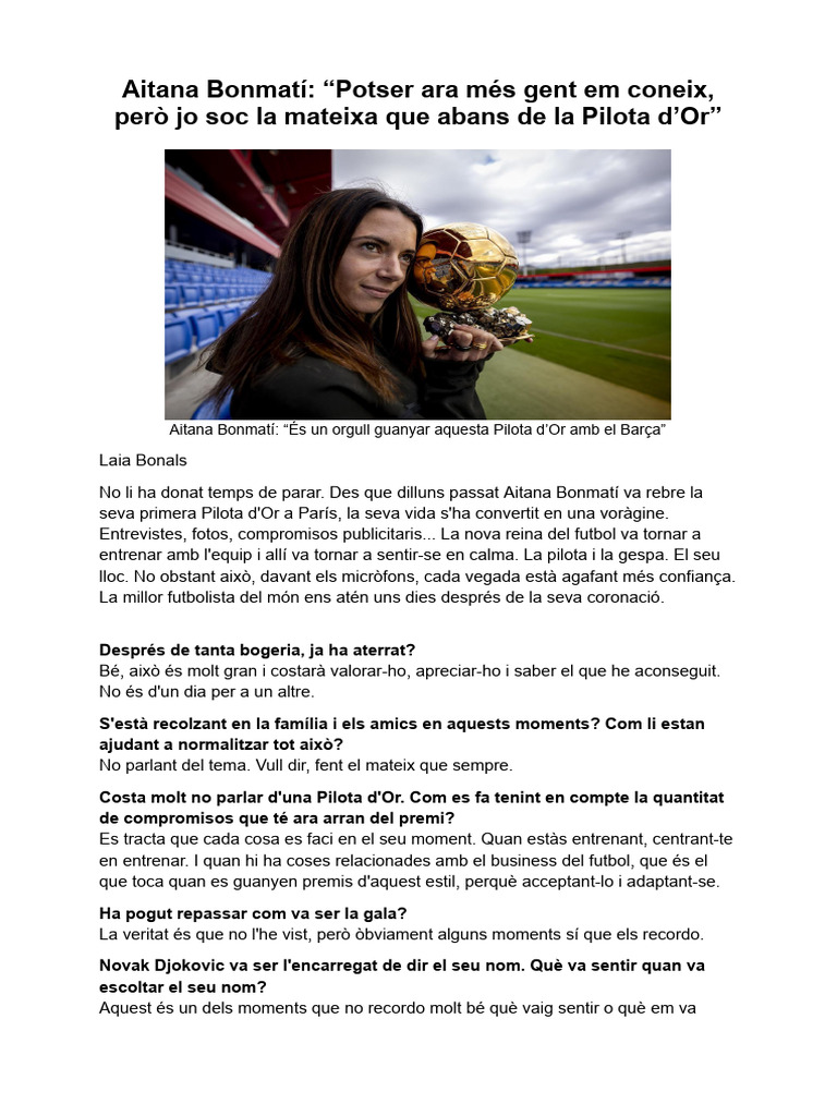 Entrevista Aitana Bonmatí | PDF