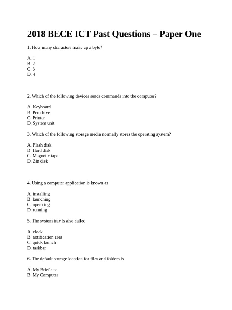 Ict 2018 | PDF | Computer Data Storage | Computer File
