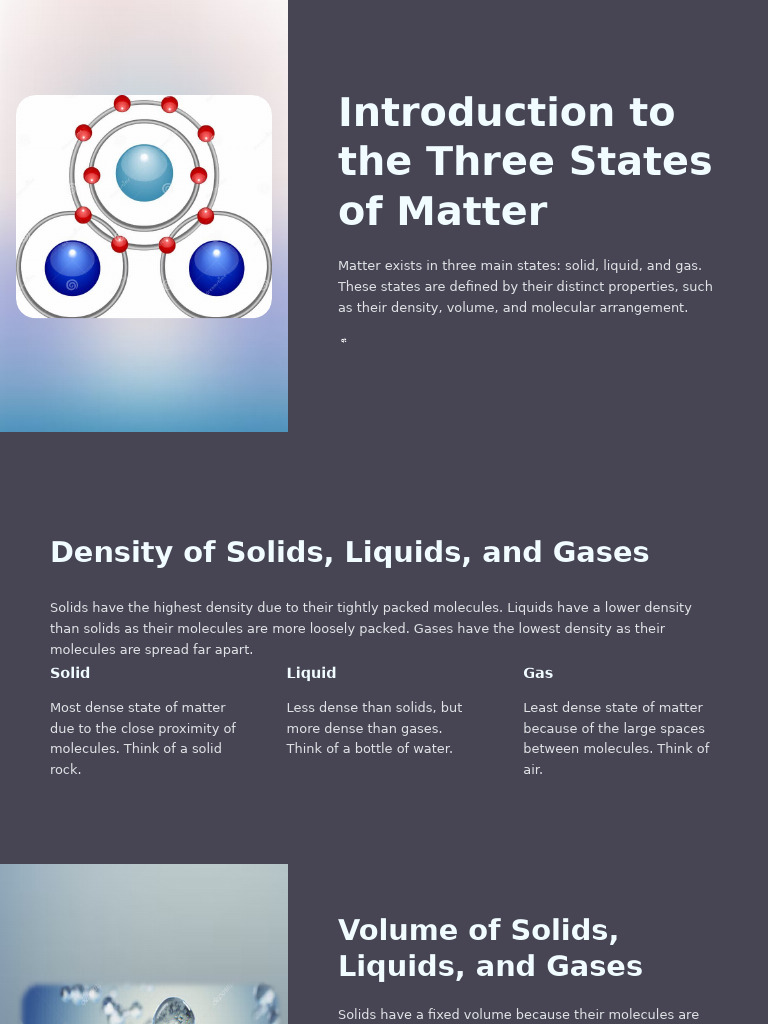Understanding States of Matter | PDF | Liquids | Gases