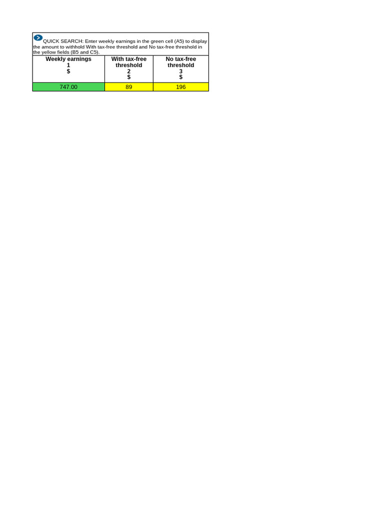 Weekly Tax Withholding Guide | PDF