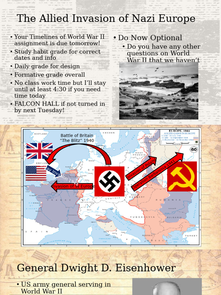IB History Year 1 Unit 5 Lesson 5 the Allied Invasion of Nazi Europe ...