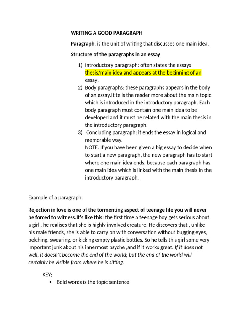 How to Write Effective Paragraphs | PDF | Essays | Sentence (Linguistics)