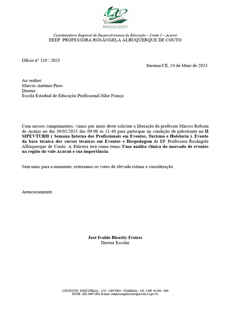 Ofício Convite II | PDF