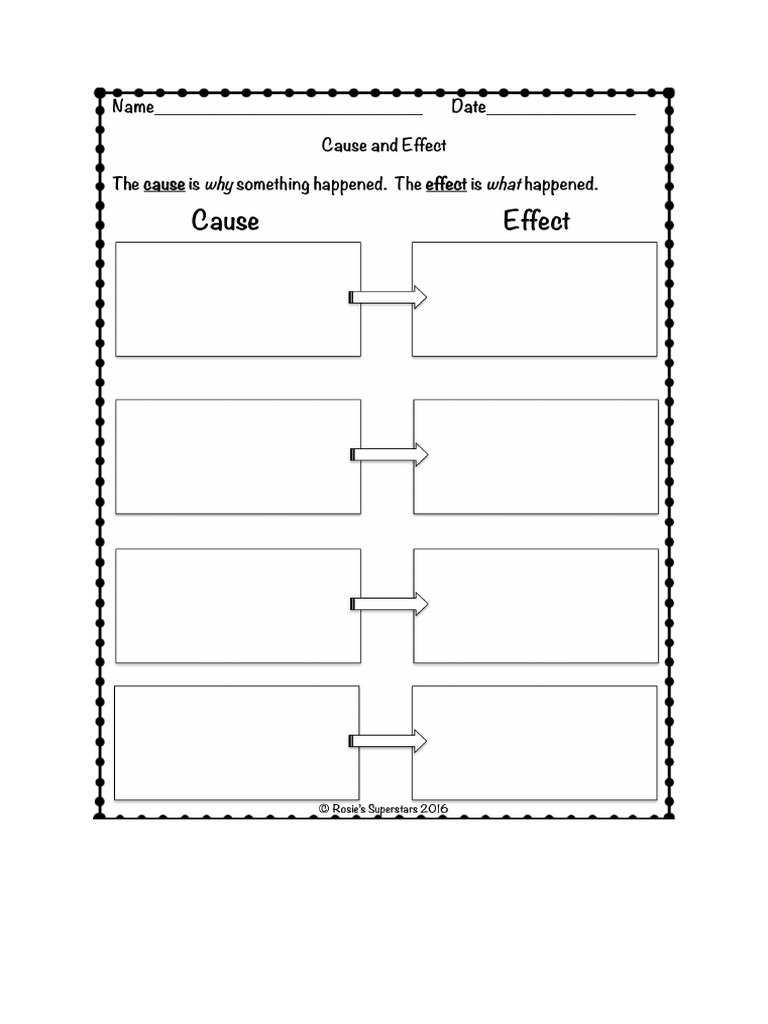 Cause and Effect Worksheet | PDF