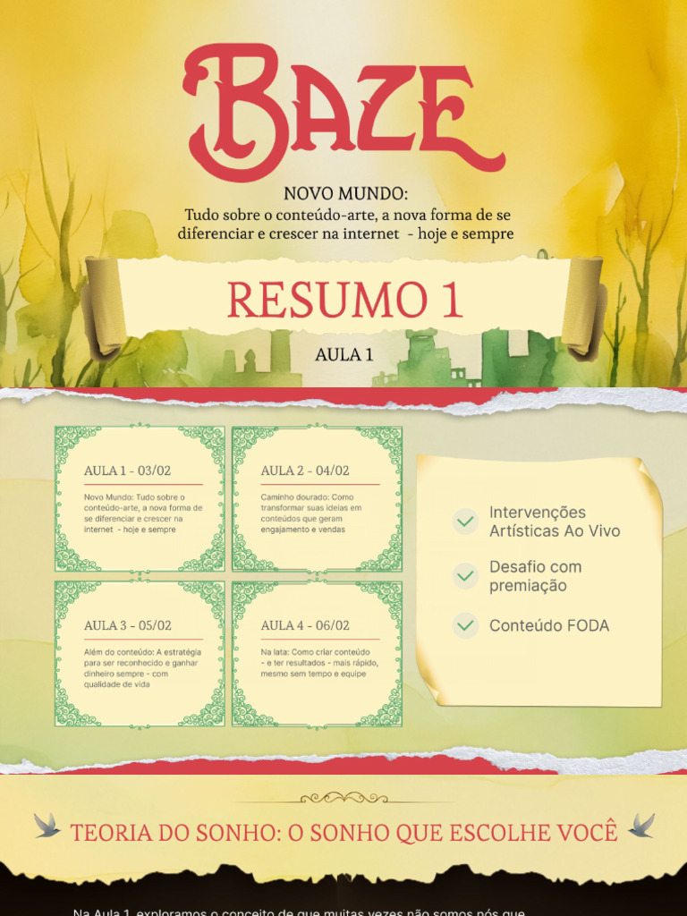 MATERIAL COMPLEMENTAR AULA 1 - BAZE.pptx | PDF | Aprendizado | Criatividade