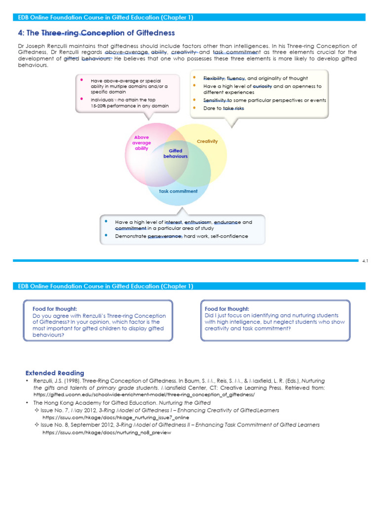 1-4-The Three-Ring Conception of Giftedness | PDF | Creativity | Gifted ...