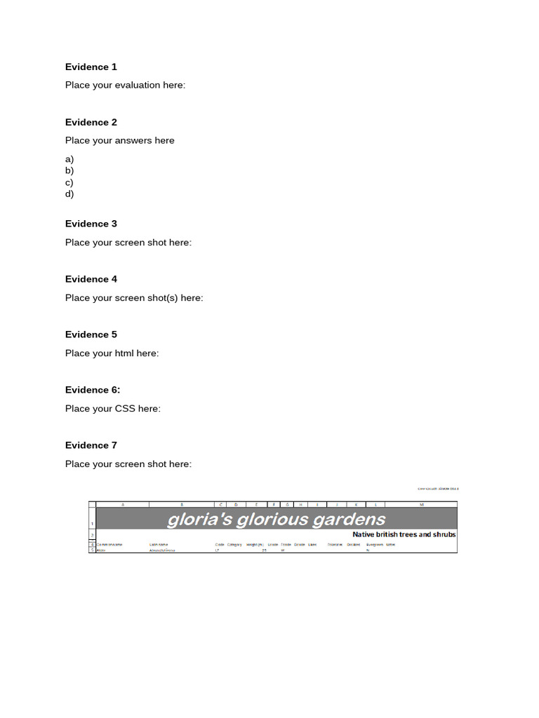 Evaluation and Evidence Submission Guide | PDF