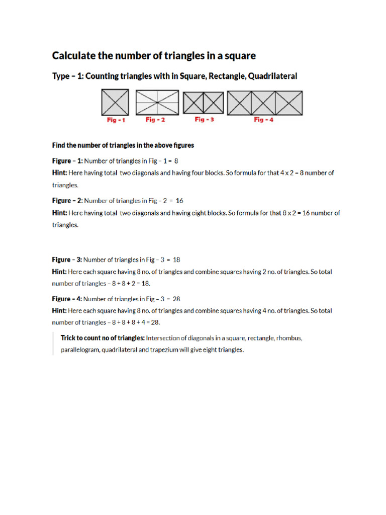 COUNTING THE TRIANGLES TRICKS | PDF