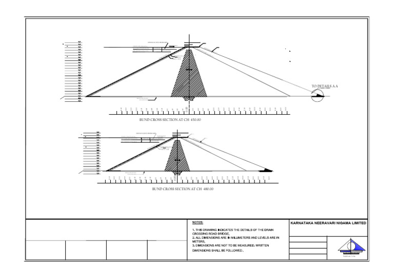 Bund Cross Section Details for Haihole Dam | PDF