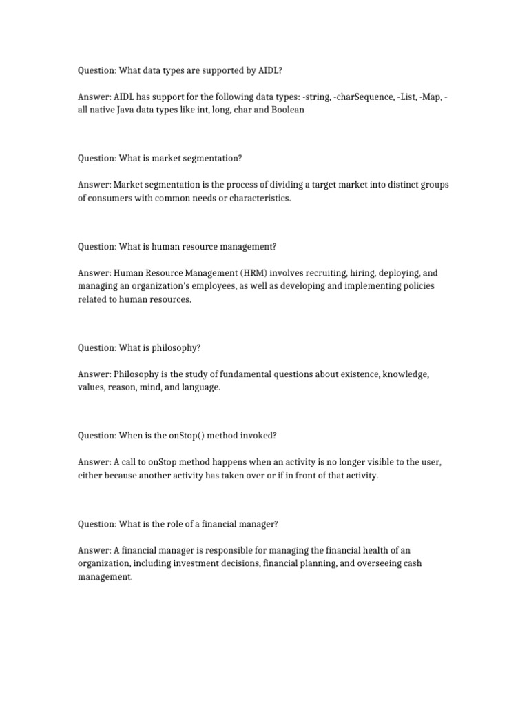Key Concepts in AIDL and Management | PDF