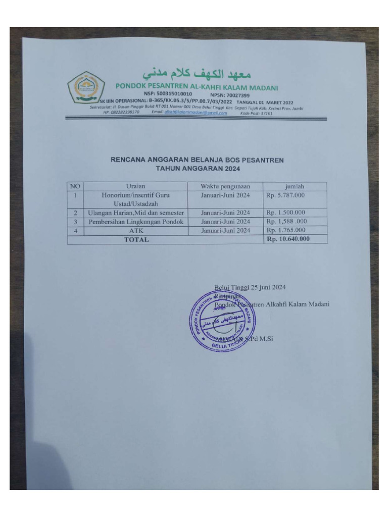 Rencana angaran_compressed | PDF