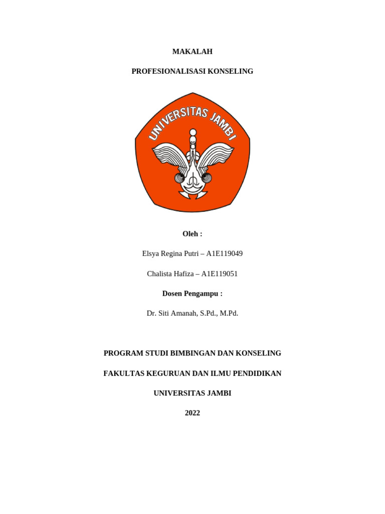 Makalah Profesional Konseling | PDF