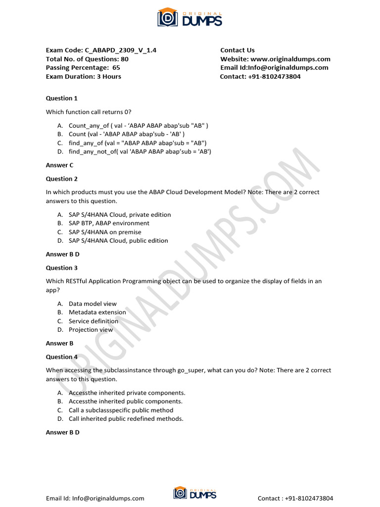 C Abapd 2309 Sample1706604629 | PDF | Software | Computer Science