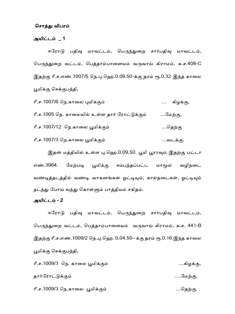 Schedule of Property-1 | PDF