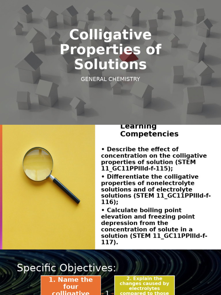 Colligative Properties With Problem Solving Autosaved | PDF | Osmosis | Mole (Unit)