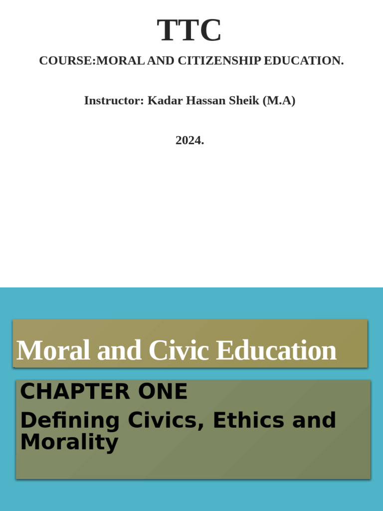 Moral and Civic Education | PDF | Utilitarianism | Morality