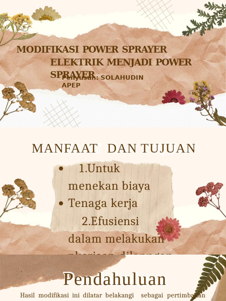 Modifikasi Power Sprayer Efisien | PDF