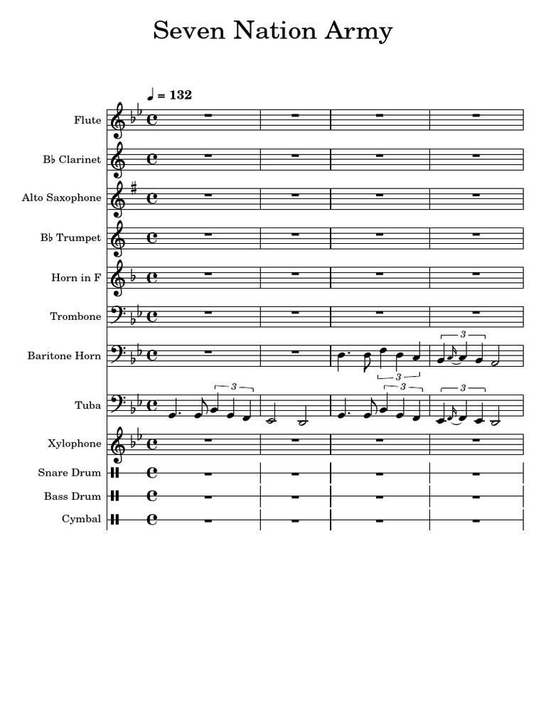 Seven Nation Army Full Band | PDF | Music Production | Music Technology